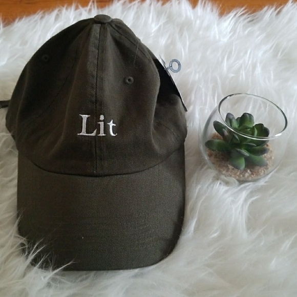 Accessories | Olive Green Lit Dads Hat | Poshmark